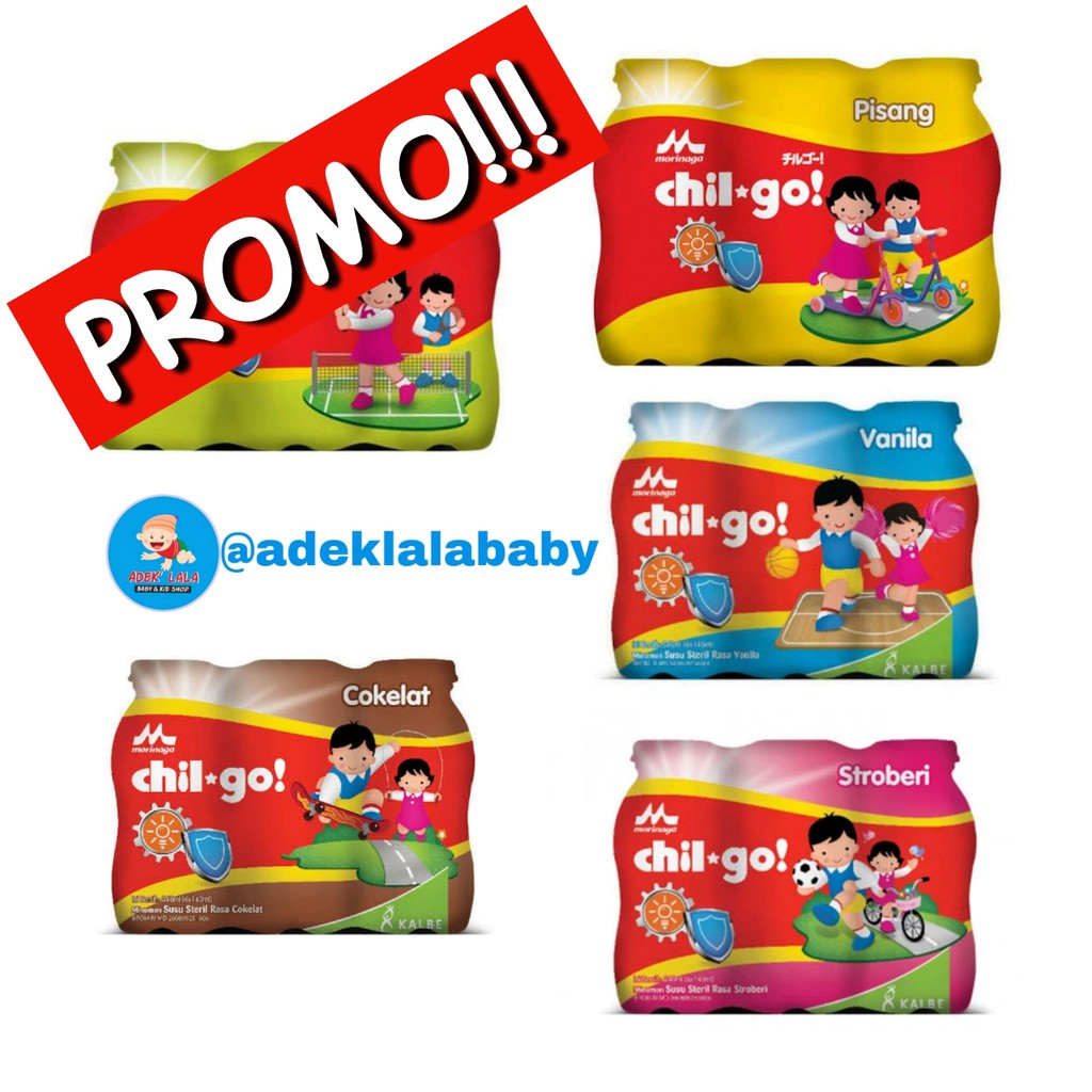 Jual Chil Go UHT Stroberi/Melon Madu/Vanila/Coklat 6x140 ml | Shopee ...