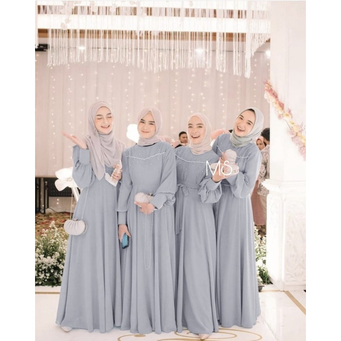 Jual NEW - Maxi Dress Wanita Baju Bridesmaid Nikahan Wedding Gamis ...