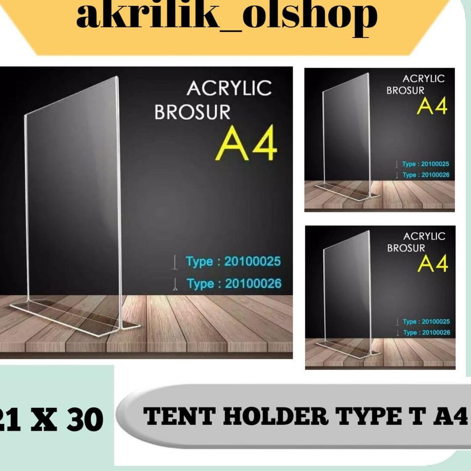 Jual CODERr8R2--TEMPAT BROSUR / TENT HOLDER / TENT CARD AKRILIK DISPLAY UKURAN A4 3MM | Shopee ...