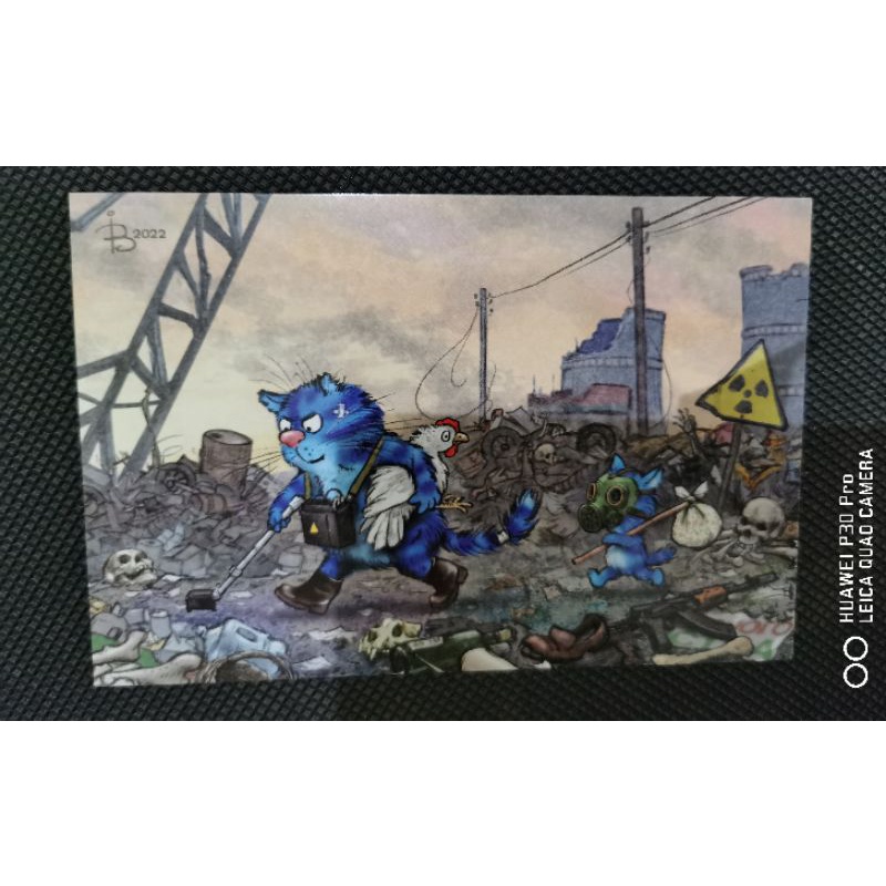 Jual kartu pos kucing bluecat/bluecat postcard | Shopee Indonesia