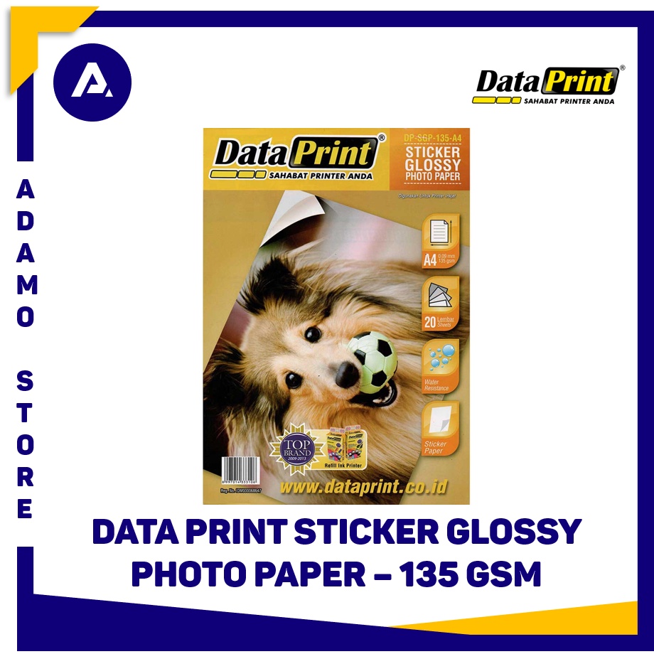 Jual Kertas Sticker A4 Data Print Sticker Glossy Photo Paper A4 135 gsm ...