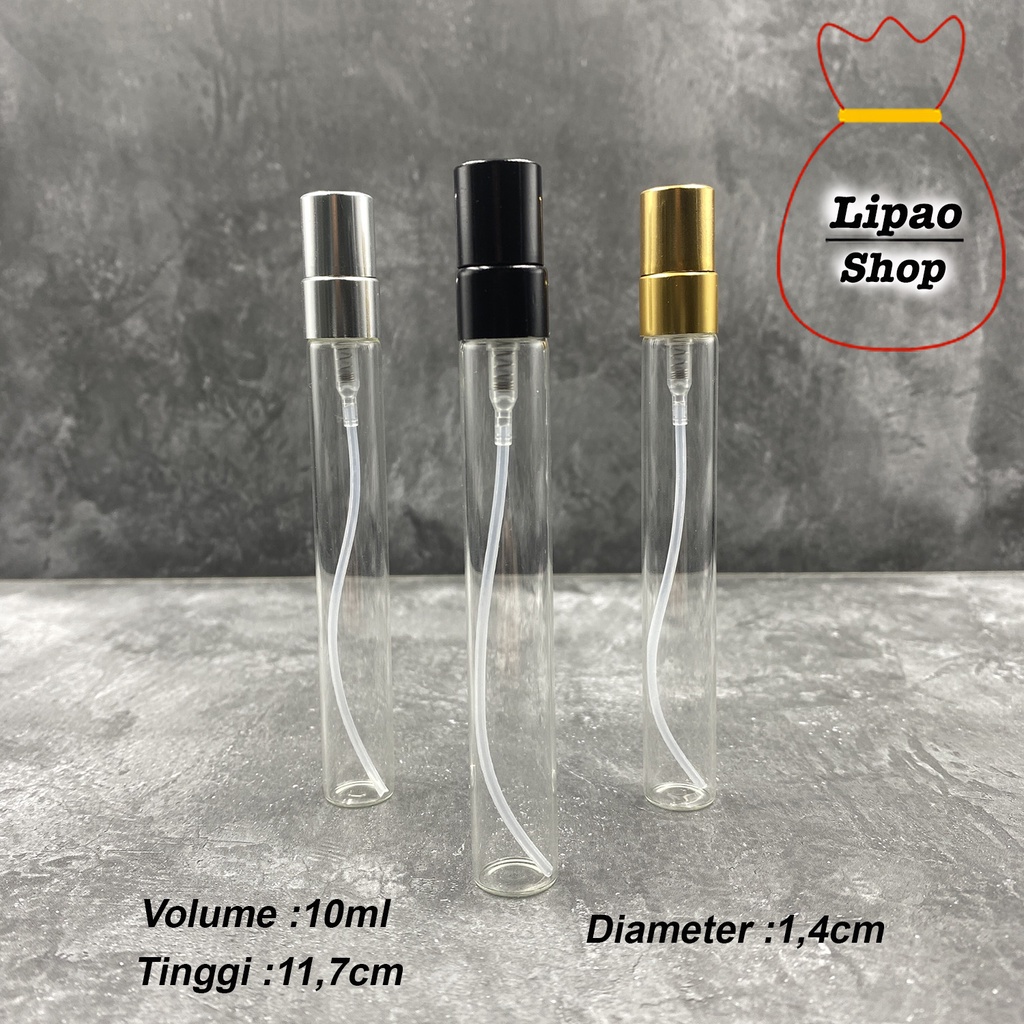 Jual Botol Spray Kaca 10ml Tutup Aluminium - Parfum Refillable Travel Decant Model Pen | Botol ...