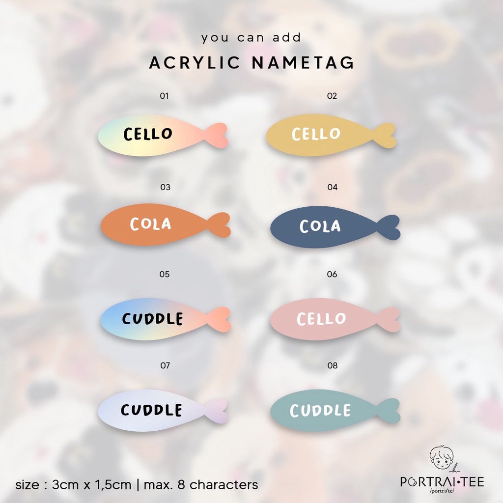 Jual PORTRAITEE - Additional Acrylic Fish Name Tag | Shopee Indonesia