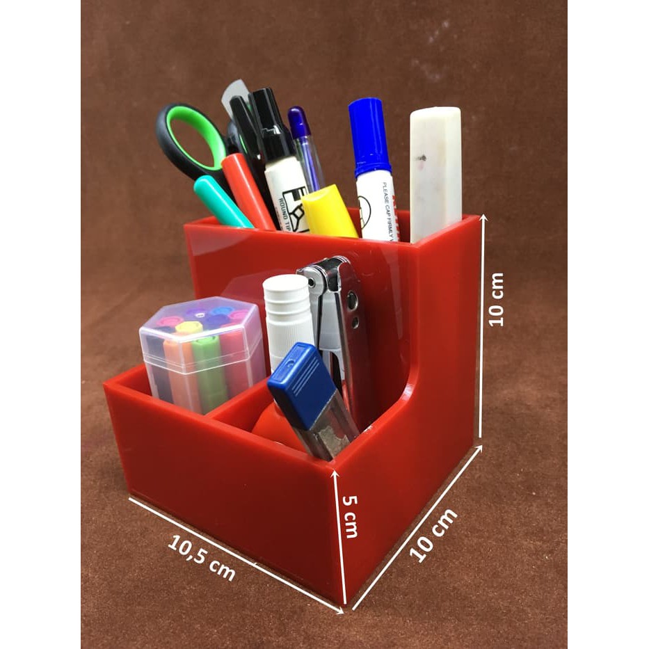 Jual Acrylic Box Pensil Merah | Shopee Indonesia