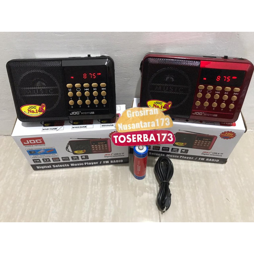 Jual Speaker JOC-011 / JOC H-798BT Music Player FM Radio / Radio Kecil ...