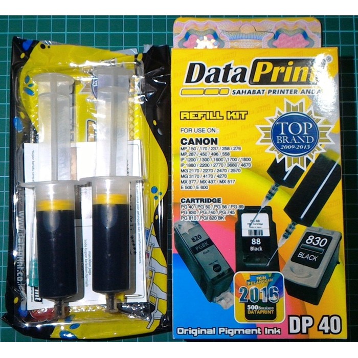 Jual DATA PRINT HITAM DP40 - CANON (REFILL KIT) DataPrint | Shopee ...