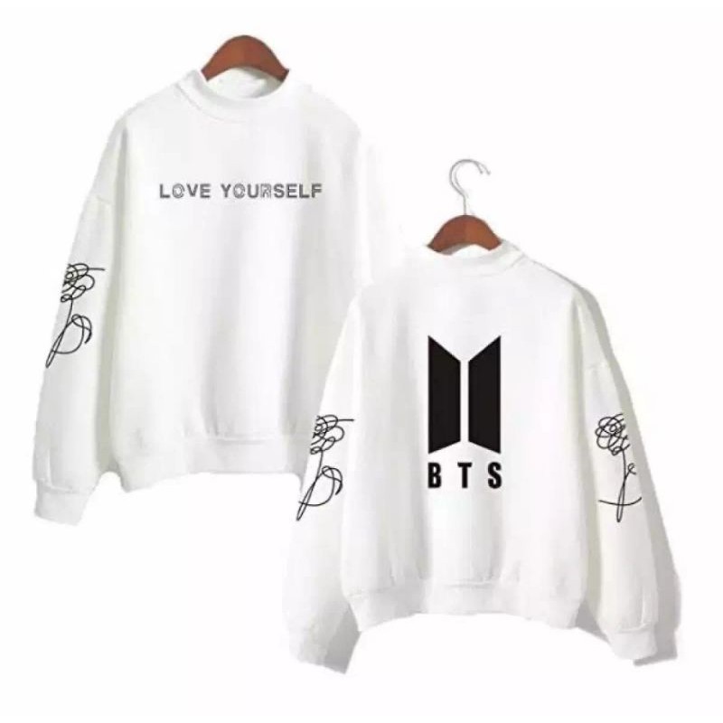 Jual BASIC SWEATER BTS LOVE YOURSELF M-XXL / SWEATER KPOP KOREA BTS ...