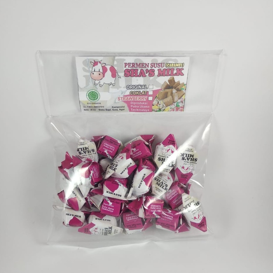 Jual Sha's Milk - Karamel Susu Rasa Strawberry | Shopee Indonesia