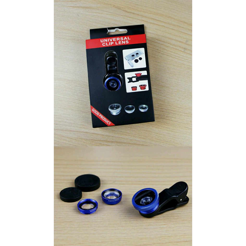 Jual Fish Eye / Fisheye / Lensa Camera Full Colour Universal 3 in 1 ...
