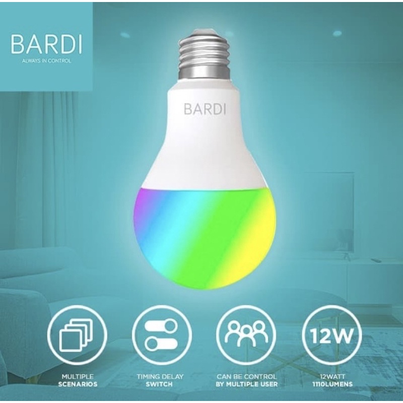 Jual BARDI SMART LIGHT BULB 12 WATT - BOHLAM LAMPU WARNA WARNI | Shopee ...