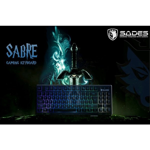 Jual Sades Sabre Keyboard TKL Rubber RGB - Black | Shopee Indonesia