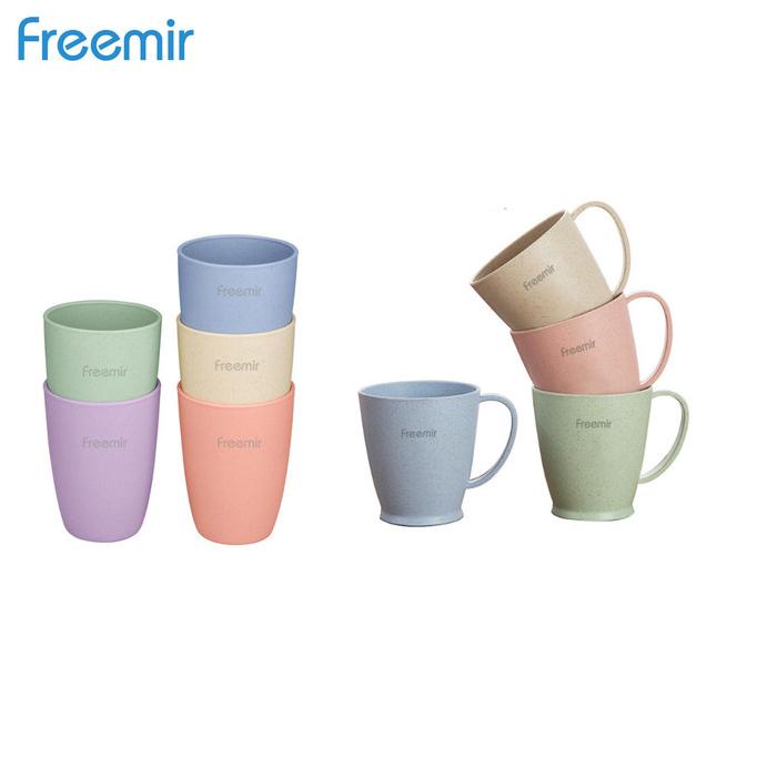 Jual Freemir Gelas Wheat Straw Kopi Mug Cangkir untuk Jus Susu Teh Air ...