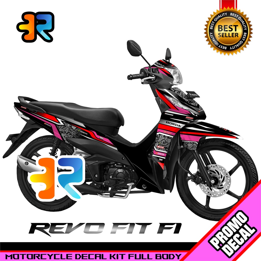 Jual Decal Motor Revo Fit FI Desain Semi Batik Sticker Decal Full Body ...