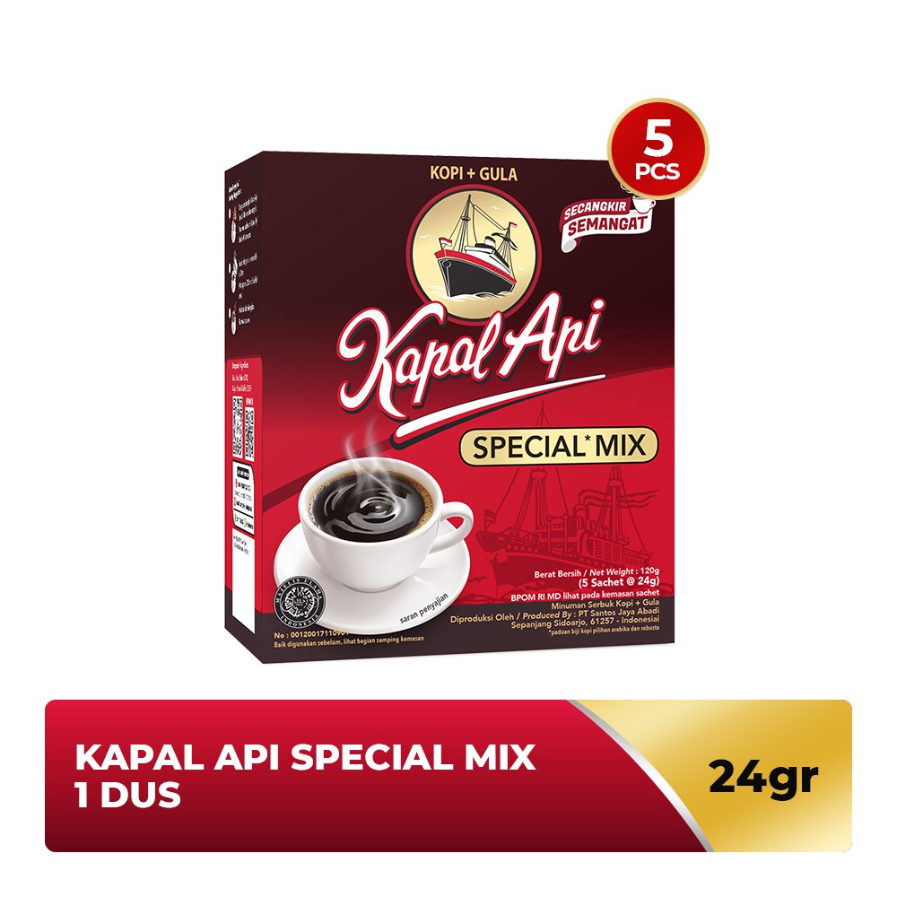 Jual KAPAL API Special Mix 1 Dus (5 x 23 gr) | Shopee Indonesia