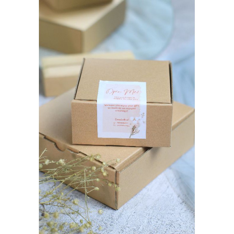 Jual (HARGA PER PCS) UKURAN CUSTOM STIKER SEGEL BOX, STICKER PACKAGING ...