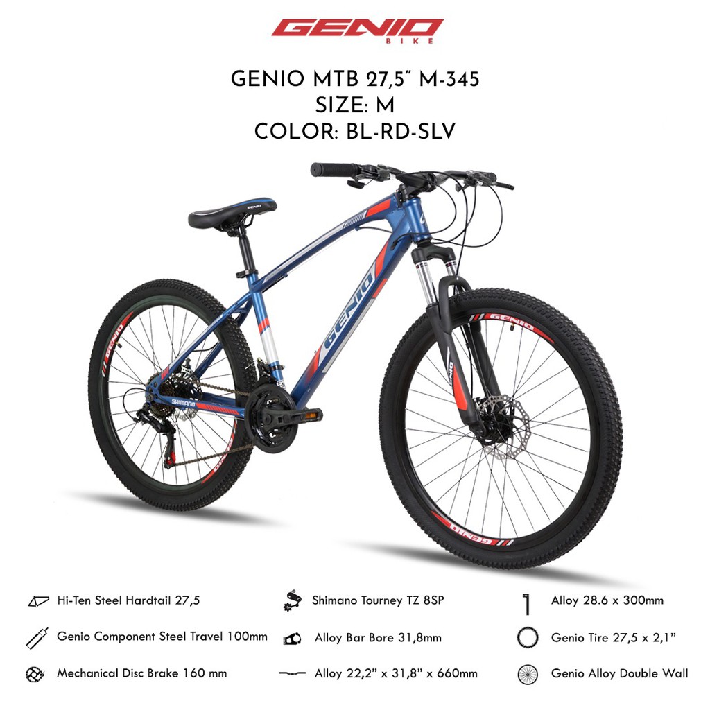Jual Sepeda Gunung MTB 27.5 inch Genio M345 Terbaru Thrill design | Shopee Indonesia