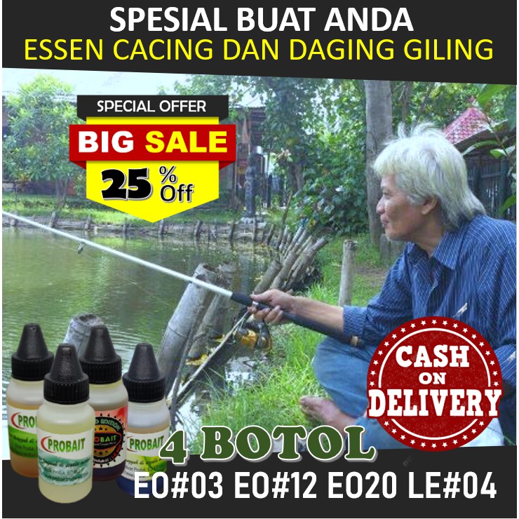 Jual Paket Anti Boncos "4" botol Essen Lele Buat Cacing dan Daging ...