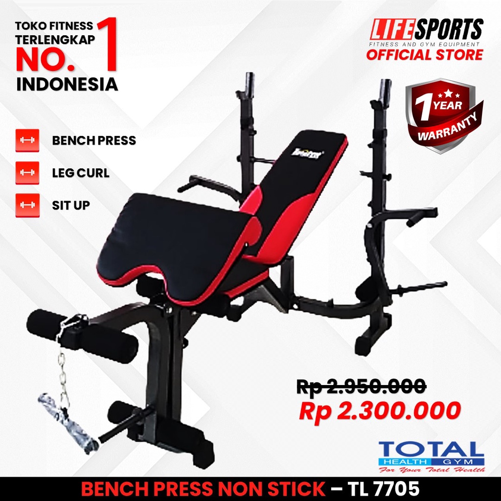 Jual TOTAL HEALTH GYM - New Alat Latihan Angkat Beban Olahraga Gym ...