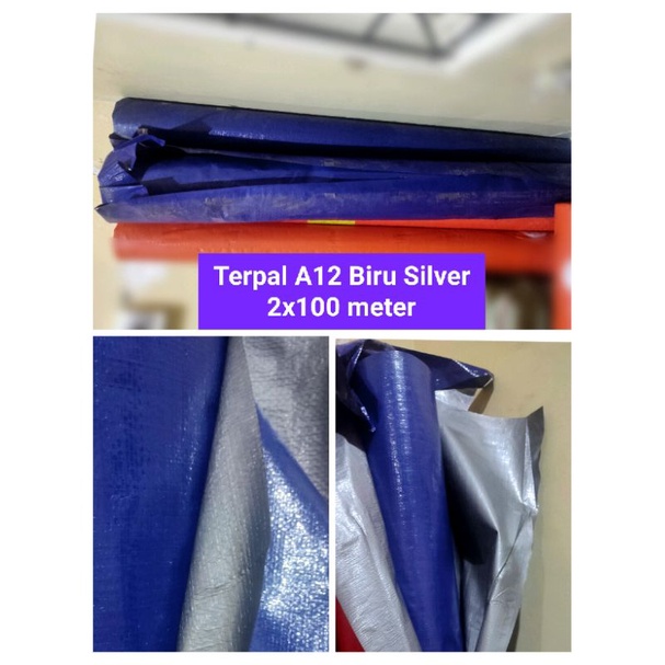 Jual Terpal import Roll A12 Biru Silver Tebal dan Murah cap gajah ...