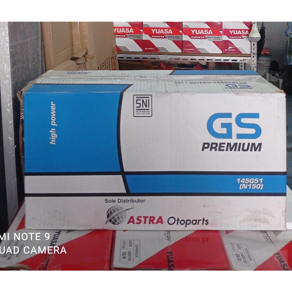 Jual AKI MOBIL GS ASTRA PREMIUM 145G51 / N150 (150 AH) BASAH | Shopee ...