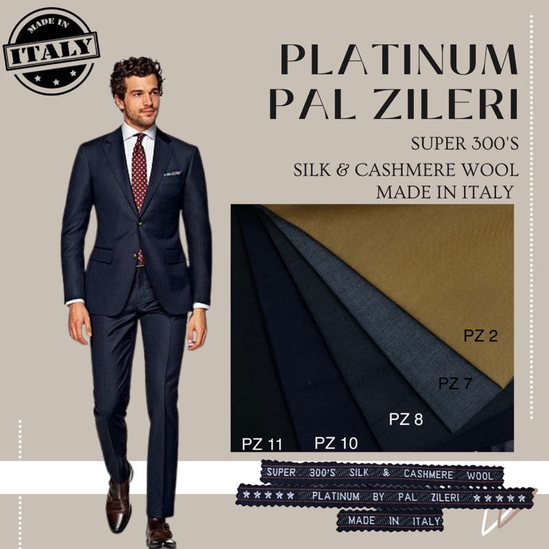 Jual [PZ] BAHAN KAIN JAS SUPER 300'S PALZILERI / BAHAN KAIN JAS HITAM ...