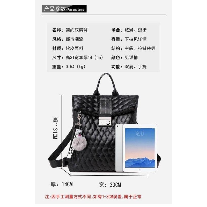 Jual Tas Ransel multifungsi jalan kekinian fashion wanita modern cewek ...