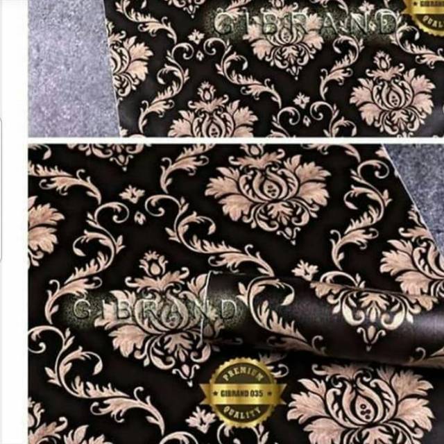 Jual WALLPAPER MOTIF BATIK HITAM EMAS | Shopee Indonesia