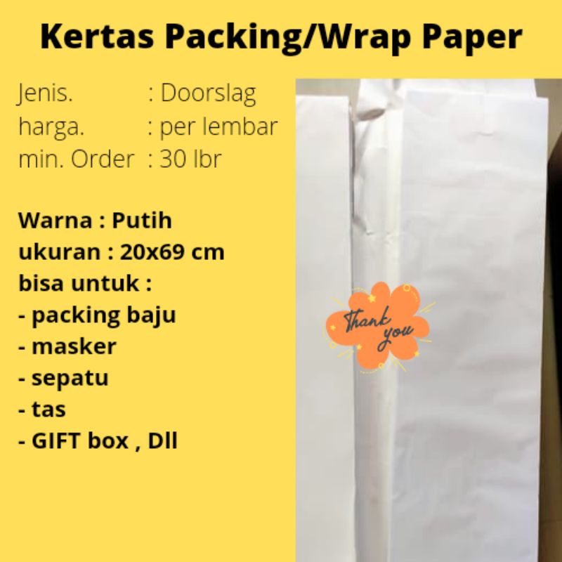 Jual Kertas Packing Kertas Packing kertas bungkus souvenir kertas ...