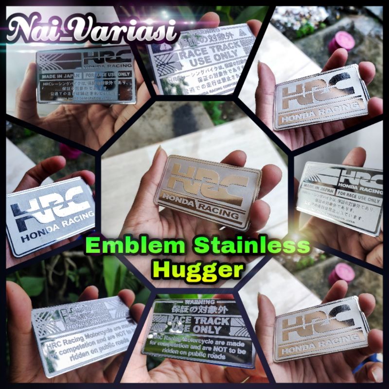 Jual Emblem Stainless HRC Japan Hugger Spakbor kolong | Shopee Indonesia