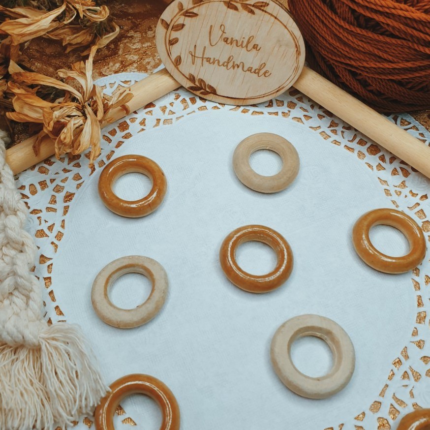 Jual Ring Kayu Bulat Wooden Ring Macrame | Shopee Indonesia