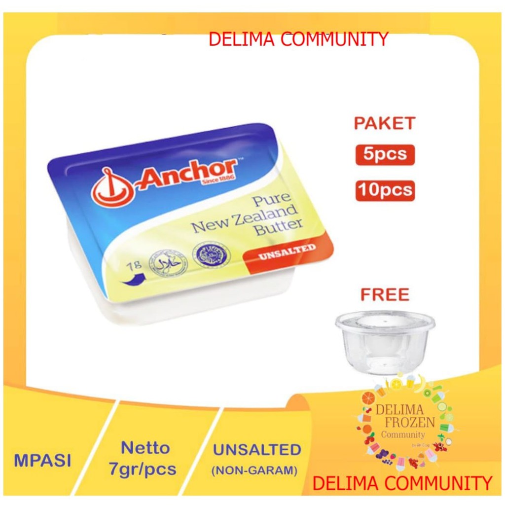 Jual Butter MPASI/Minidish Unsalted Butter/Anchor Minidish Unsalted ...