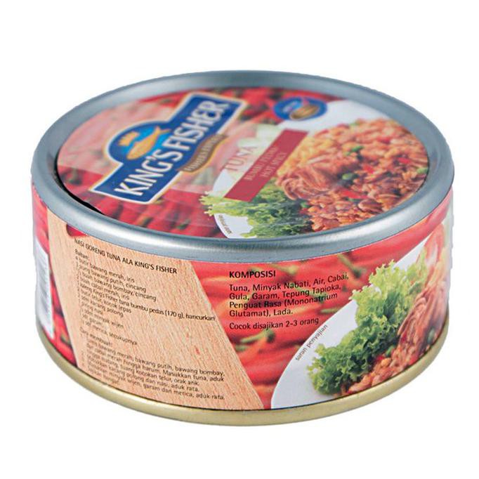 Jual As4711 King'S Fisher Tuna Canned Hot Spicy Daging Tuna Makanan ...