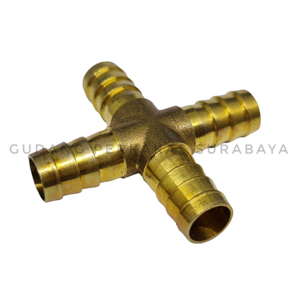 Jual SAMBUNGAN SELANG CABANG 4 MODEL X TYPE HOSE BARB CROSS HOSE BARB ...