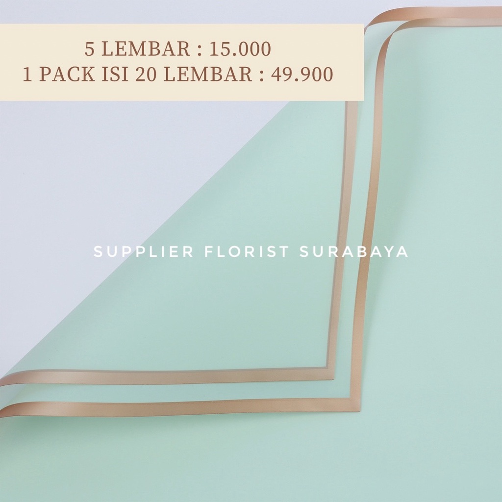 Jual [5 LEMBAR]KERTAS BUNGA CELLOPHANE FRAME GOLD/WRAPPING PAPER/WRAP ...