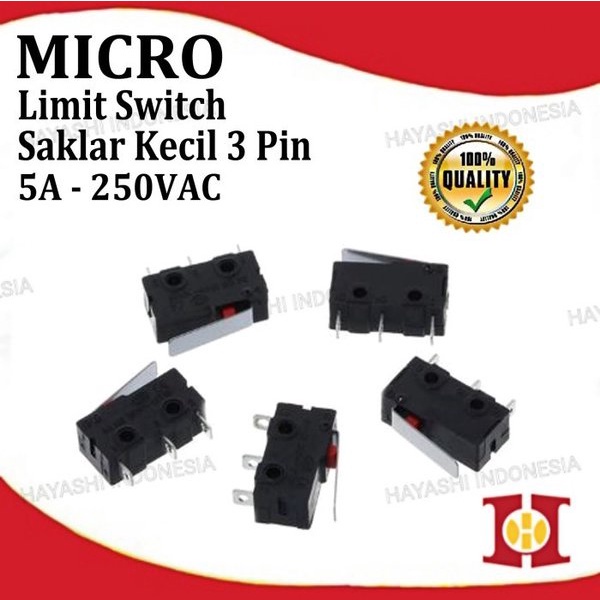Jual Micro Limit Switch Saklar Kecil Mini On Off NO NC 3 Pin Gagang 5A 250V-10pcs | Shopee Indonesia