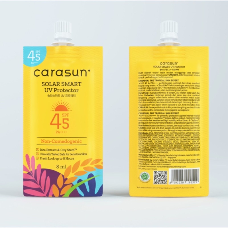 Jual CARASUN SUNSCREEN SACHET 8ml | Shopee Indonesia