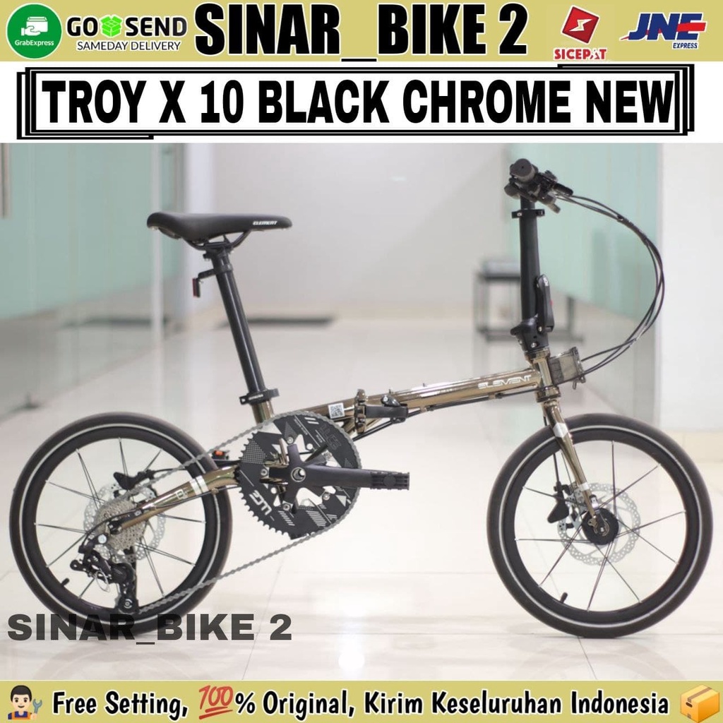 Jual Sepeda Lipat ELEMENT TROY 10 SPEED 16 Inch Chromoly Garansi Resmi ...