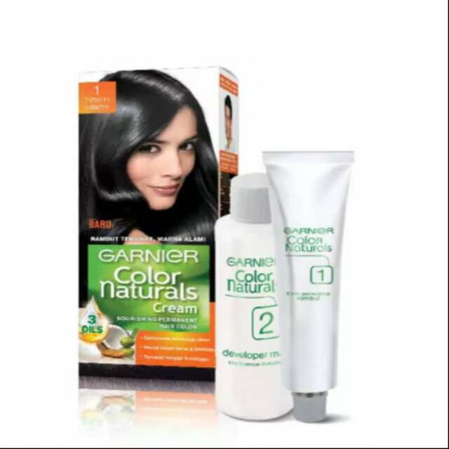Jual Semir Rambut Garnier Color Naturals 1 Cat Rambut Natural Black ...