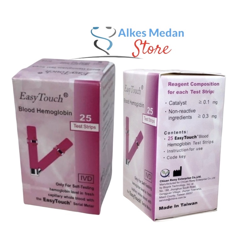 Jual Easy Touch Hemoglobin Isi 25 Strip | Shopee Indonesia