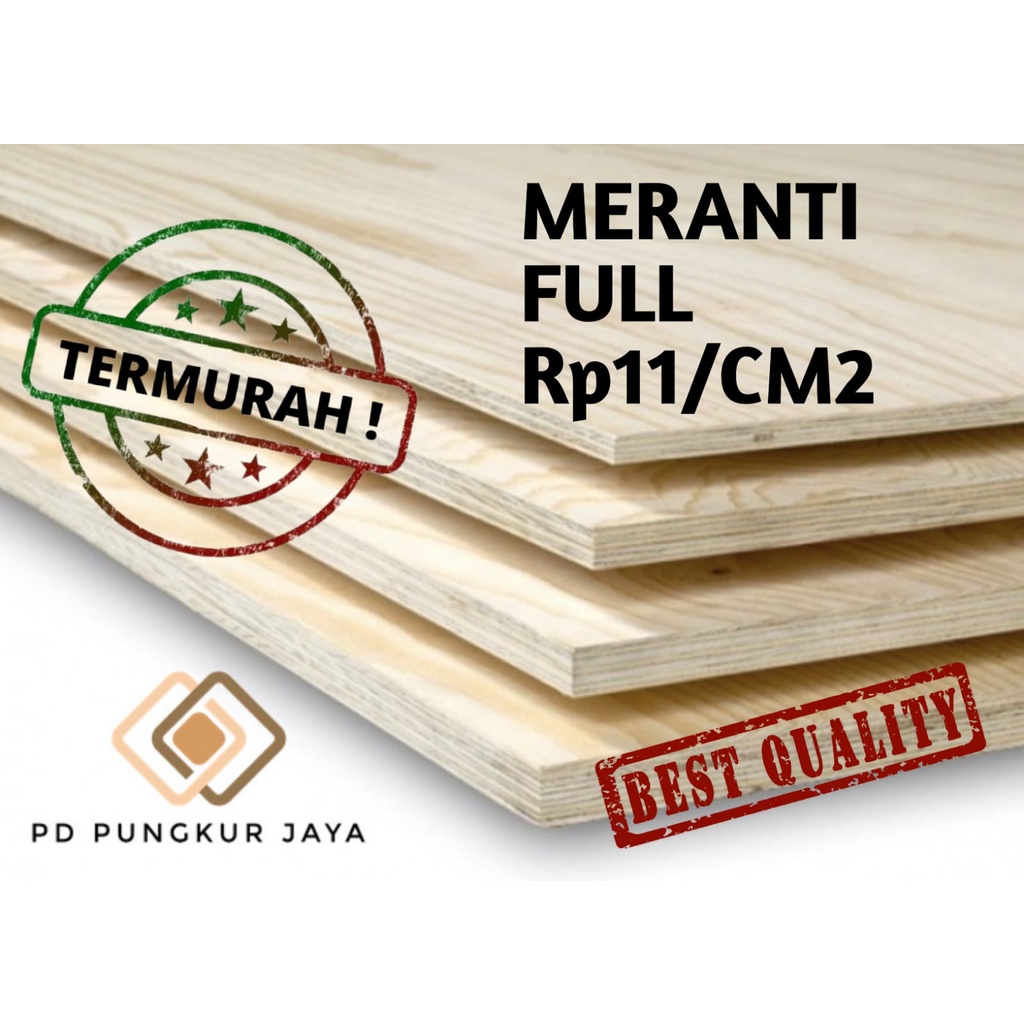 Jual TRIPLEK / MULTIPLEK 9MM MERANTI FULL UKURAN CUSTOM | Shopee Indonesia