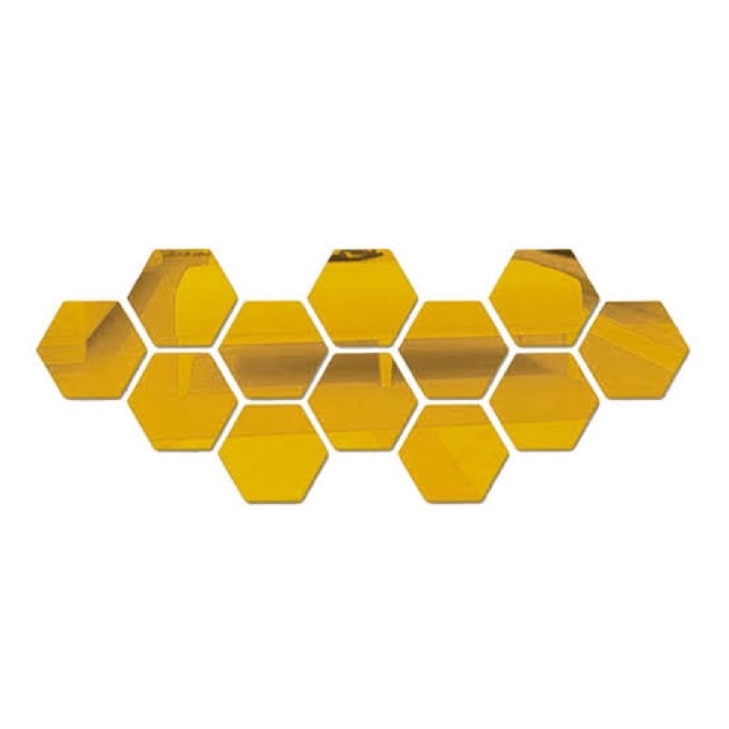 Jual Stiker Dinding Sarang Lebah Persegi Enam | Hexagon Mirror Bee ...