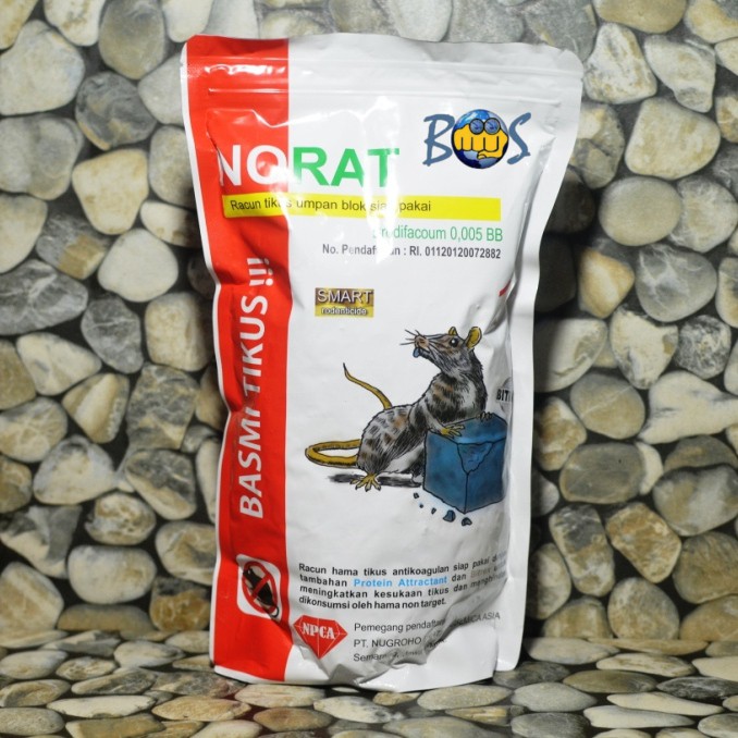 Jual Rodentisida Norat 0,005 BB 1 kg Racun Tikus Brodifakum Brodifacoum ...