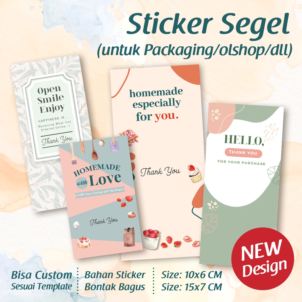 Jual [Isi 60-100] Sticker Segel/ Sticker Box/ Label Packaging | Shopee ...