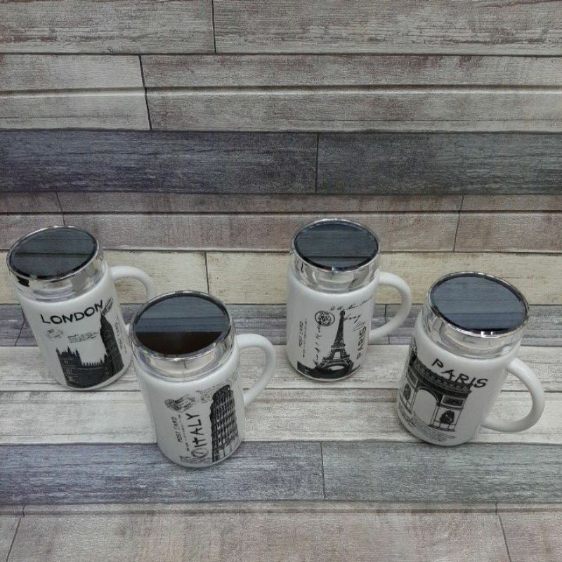 Jual mug tutup keramik gelas minum keramik pakai tutup | Shopee Indonesia