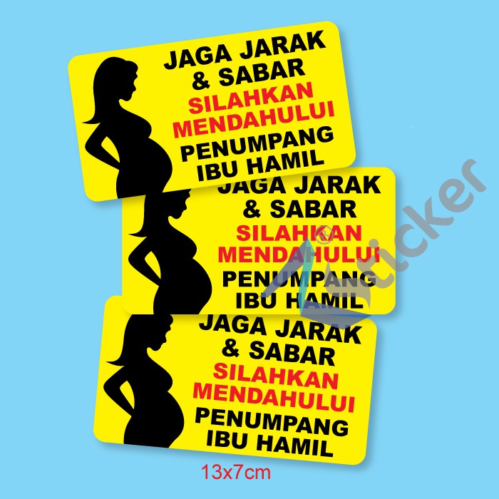 Jual Sticker Jaga Jarak & Sabar, Penumpang Ibu Hamil | Shopee Indonesia