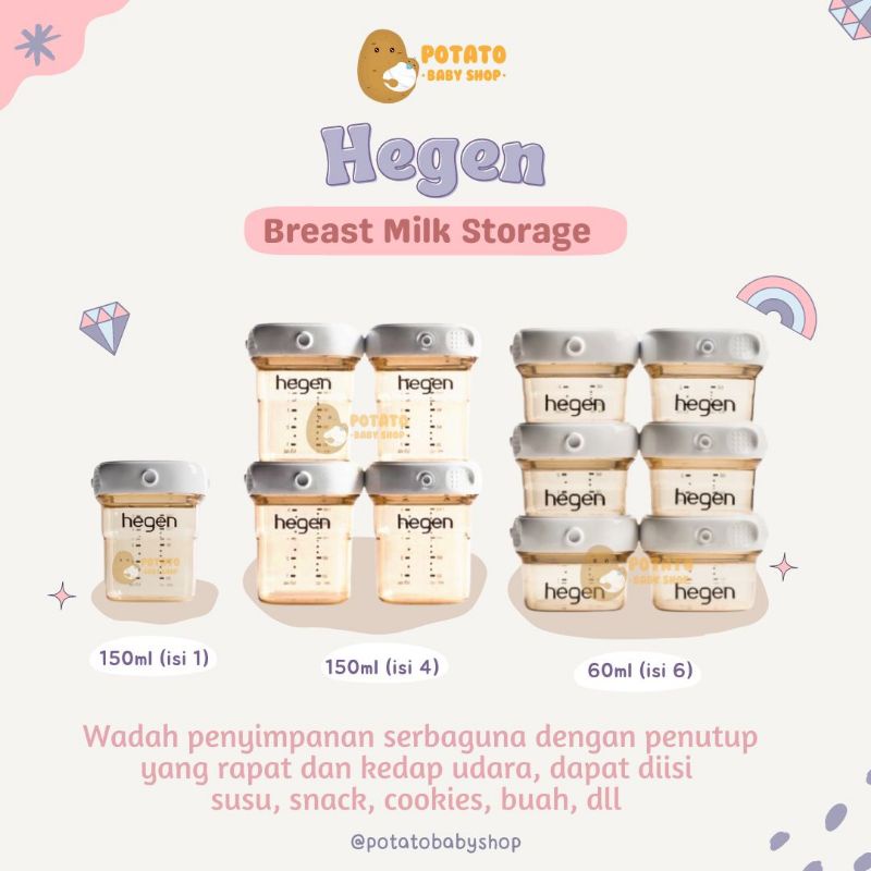 Jual Hegen Breast Milk Storage - Wadah Asi Multifungsi / Tempat Snack ...