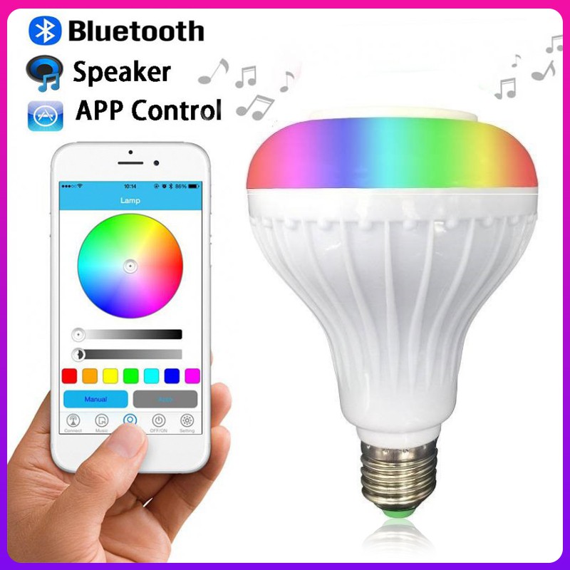 Jual COD Bohlam Speaker Musik Bluetooth 2 in 1 - Lampu Speaker LED ...