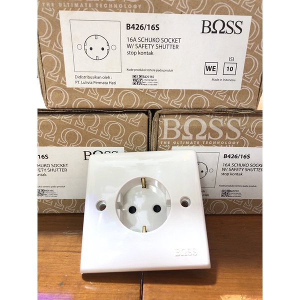 Jual stop kontak bos clasic boss colokan Stop kontak Boss B426/16S ...