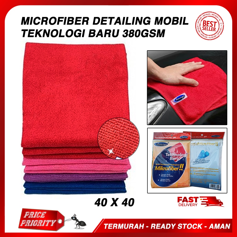Jual Microfiber Tebal Lembut 40 x 40 Teknologi Baru / Lap Mikrofiber ...