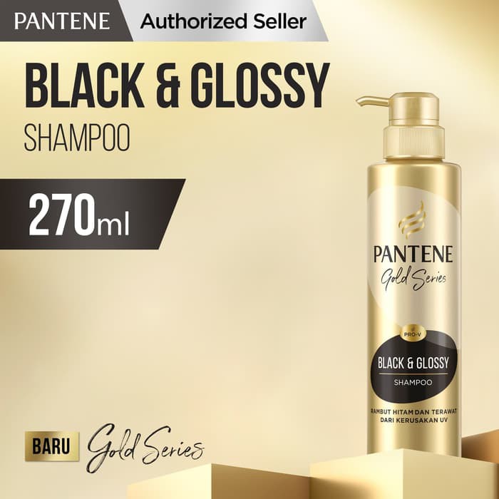 Jual Pantene Pro-V Gold Series Strong & Thick / Black & Glossy Sampo 270 ml SHAMPO obat keramas ...